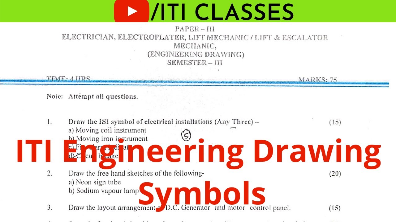 ITI Engineering Drawing Symbols Part - 1 | Electrician, Electroplater ...