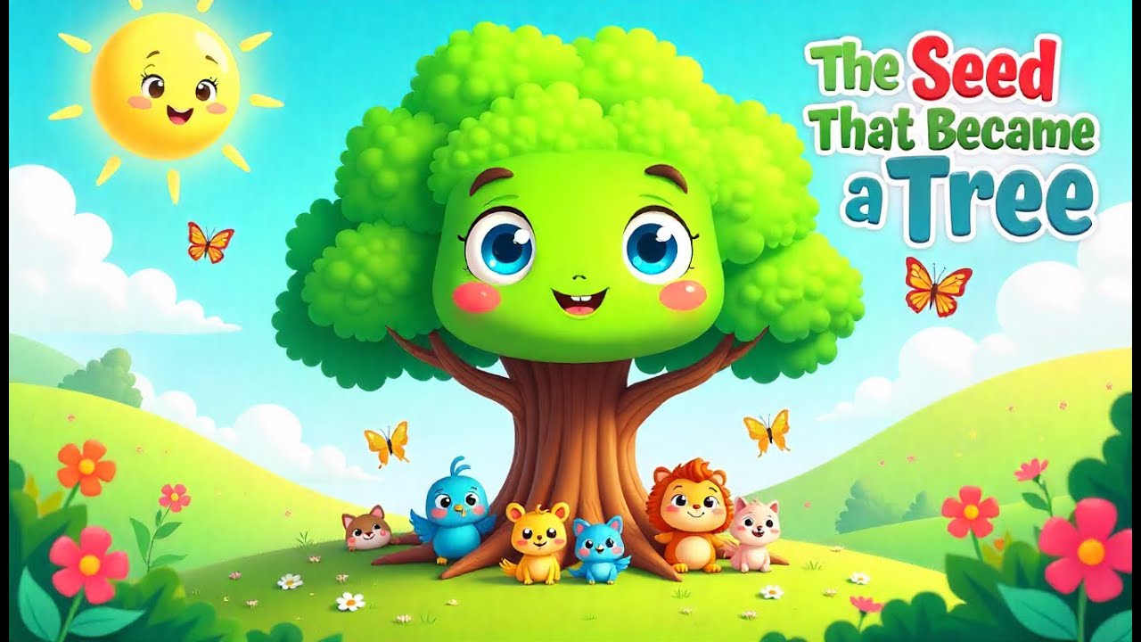 The Seed That Became a Tree | Cute Cartoon Poem for Kids - YouTube