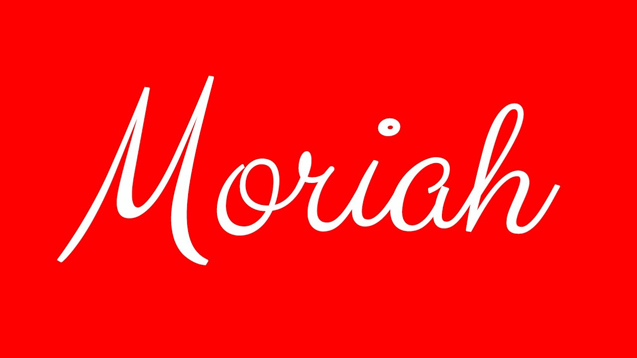 Learn how to Sign the Name Moriah Stylishly in Cursive Writing - YouTube