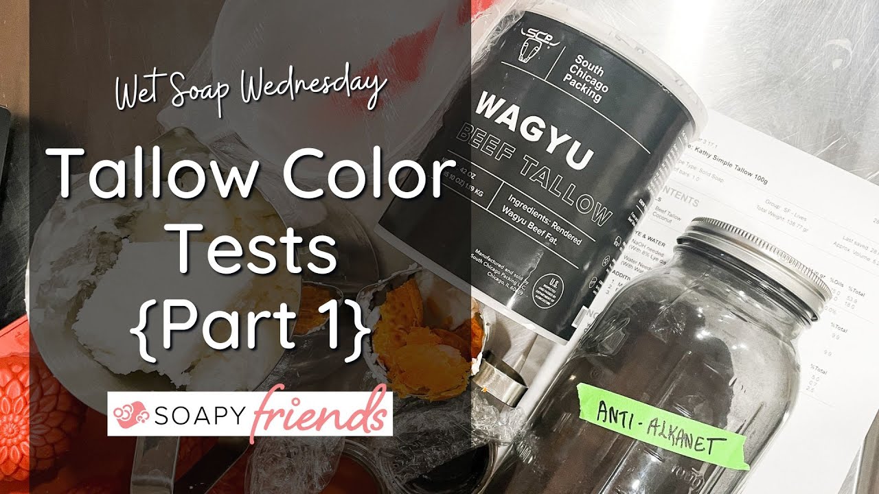 Tallow Soap Natural Color Testing Part 1 - YouTube
