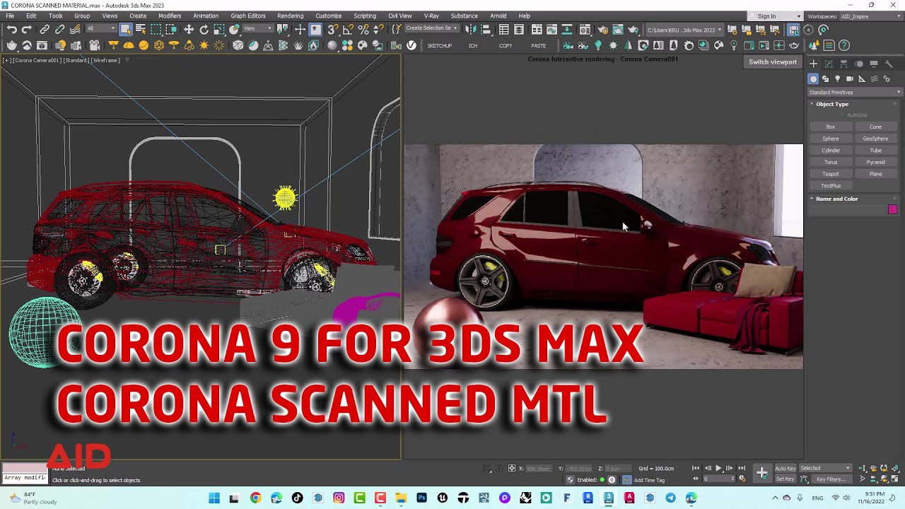 CORONA 9 FOR 3DS MAX | 07 CORONA SCANNED MTL - YouTube