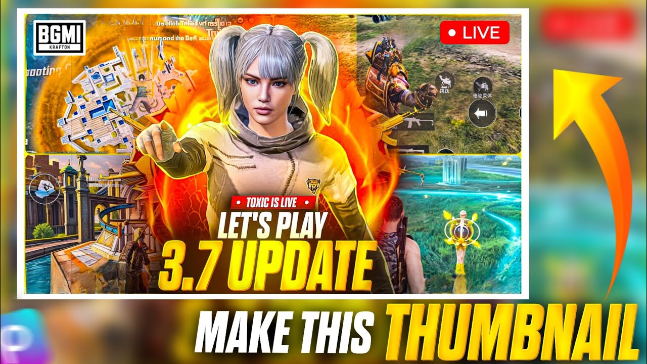 Make This Amazing bgmi/bgmi 3.7 Update Thumbnail In PicsArt 🔥 - YouTube
