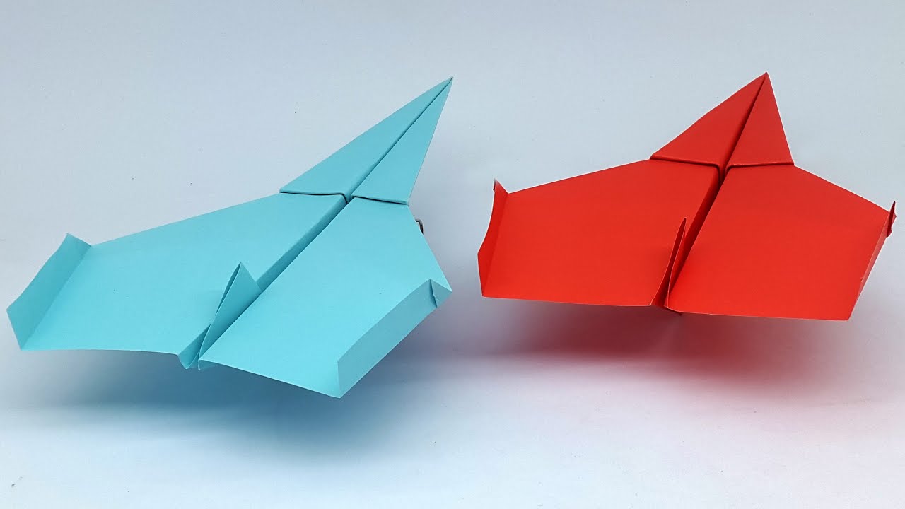 How to fold a paper airplane to fly forever and not fall all day - DIY ...