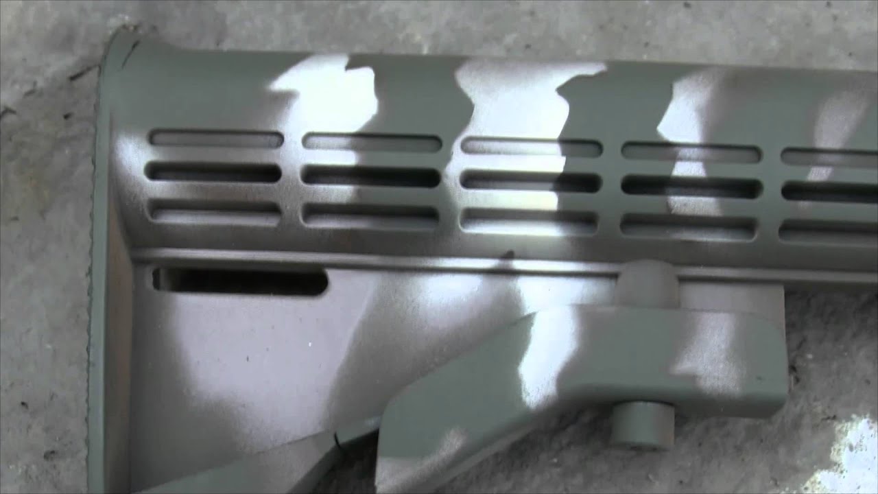 Custom Airsoft M4 Woodland Camo - YouTube