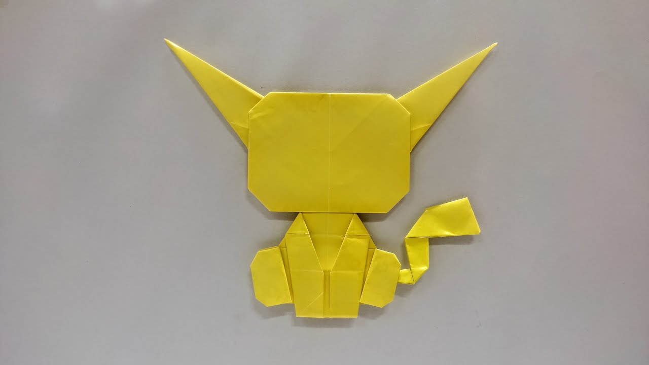 (POKEMON GO) How To Make a paper Origami Pokemon Pikachu Easy - YouTube