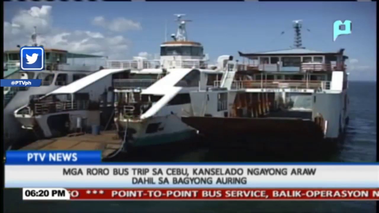 Mga RoRo bus trip sa Cebu, kanselado ngayong araw dahil sa bagyong # ...
