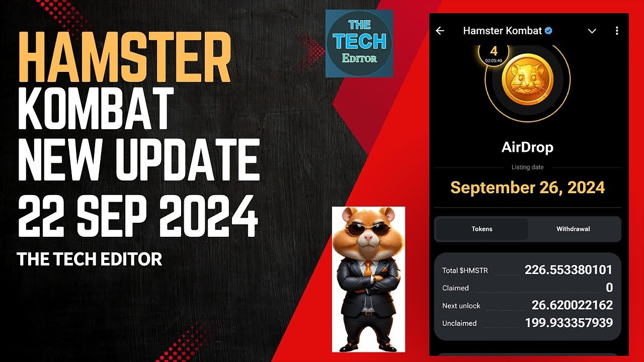 Hamster Kombat Tokens | Hamster Kombat NEW UPDATE 2024 - YouTube