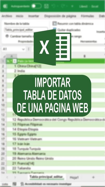 COMO IMPORTAR DATOS DE PAGINA WEB A EXCEL EN EXCEL #Excel #Exceltips #Exceltutorial #Shorts ...