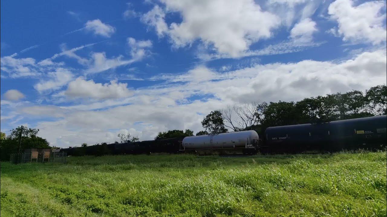 KCS 4531 "Grey Ghost"/UP 8640/6055/2626, Mixed Freight Train, "Ennis Sub" Thornton, TX 8-29-2022 ...