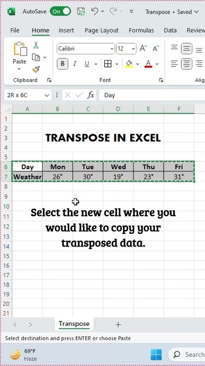 How to transpose data in Excel | How to convert rows into columns in Excel | Excel hacks and ...