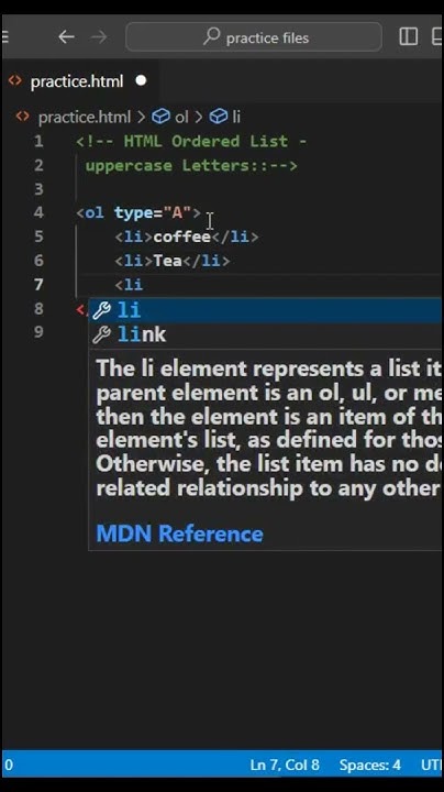 Html Ordered List Code Coder Coding Html Programming Webdesign Webdevelopment Youtube