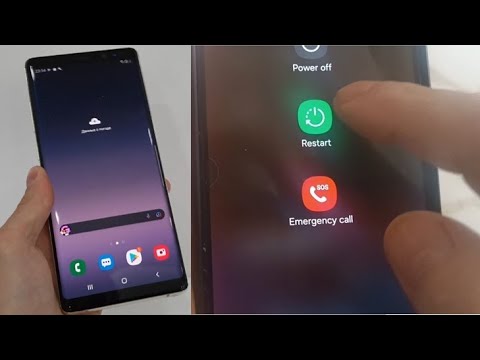 How to restart samsung Note 8 without power button - YouTube