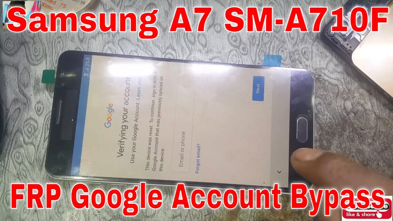 samsung a710f 7 frp bypass without pc hard reset factory reset code YouTube update problem ...