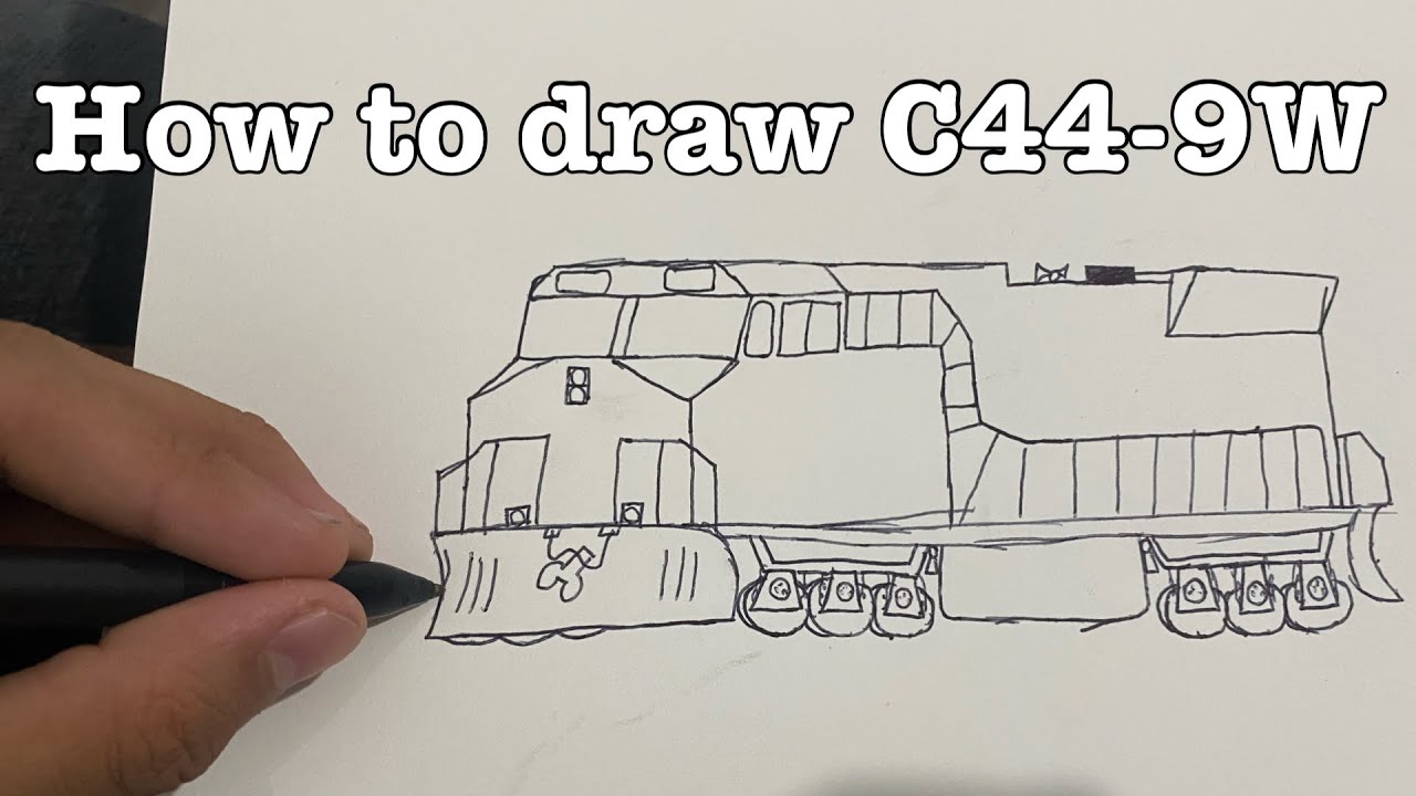 How to Draw A C44-9CW Locomotive - YouTube