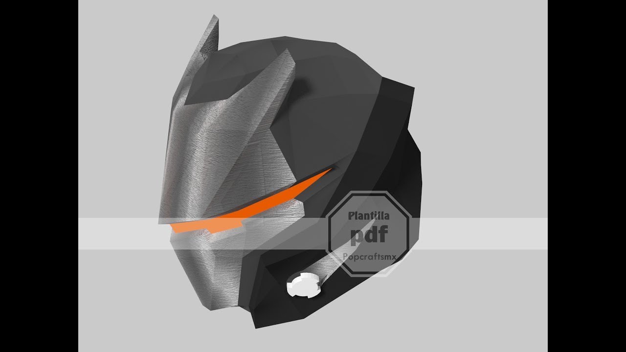 Casco Omega Papercraft Unfold - YouTube