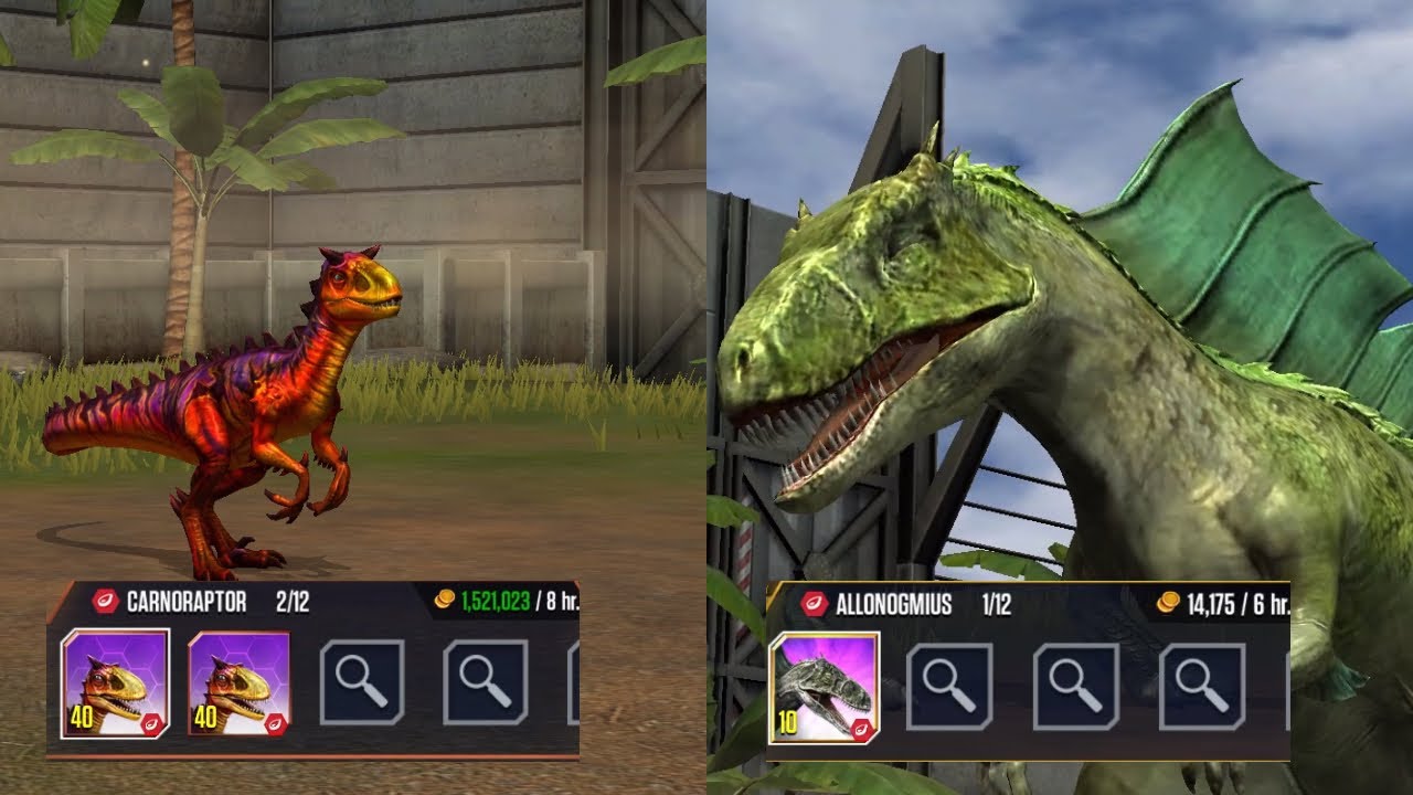 Jurassic World The Game: Carno Twins & Allonogmius - YouTube