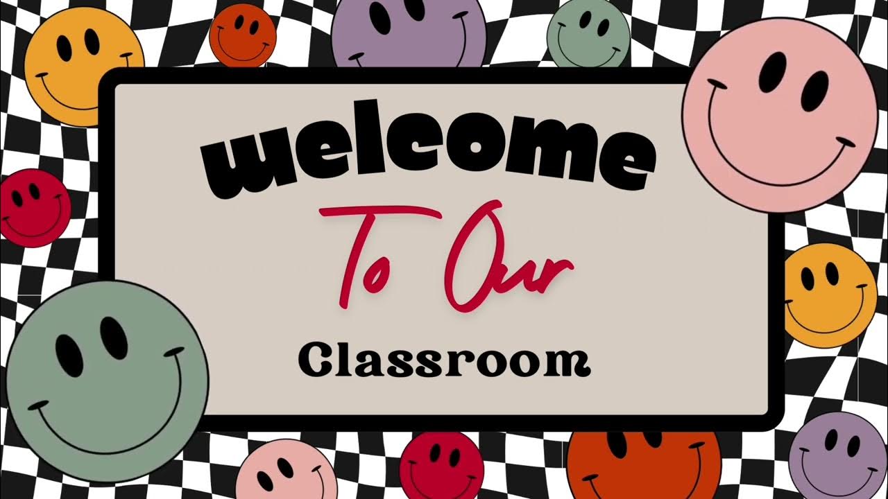 Groovy Classroom Welcome Screensaver | Colorful Smiley Face ...