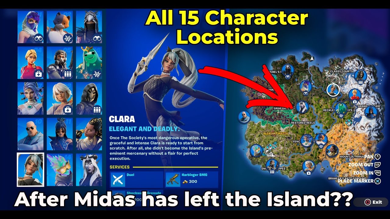 Fortnite All 15 NPC Character Locations in Chapter 5 Season 2 - After Midas has left the Island ...