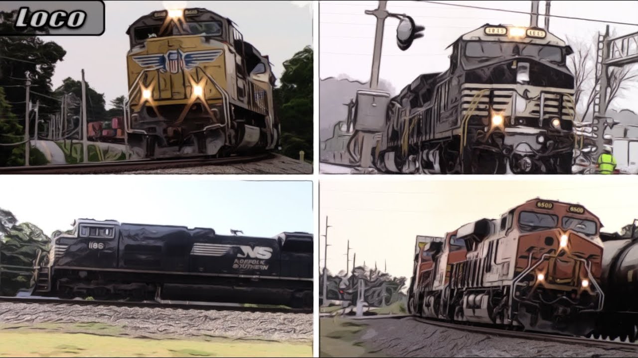Trains, but it's a living comic book! - YouTube