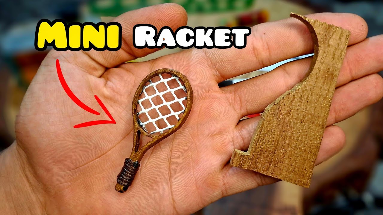 Mini Wooden Tennis Racket | Handmade DIY Woodworking - YouTube