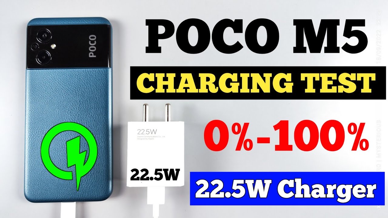 Poco M5 Charging Test 22.5 Watt | 0%-100% Fast Charging Test Poco M5 ...