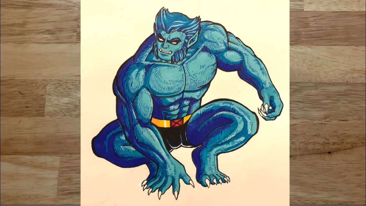 How to draw Beast from X-men - YouTube