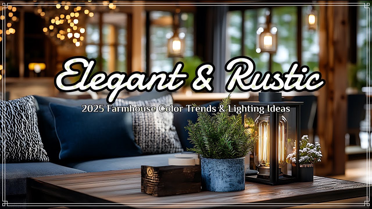 Cozy Elegant & Rustic : 2025 Farmhouse Color Trends & Lighting Ideas for a Luxurious Home - YouTube