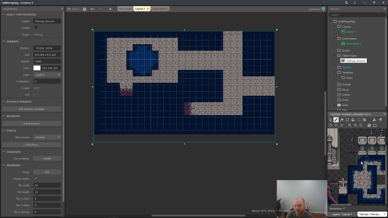 Construct 3 Top Down RPG Part1 - YouTube
