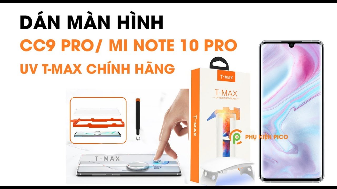 Dán cường lực CC9 Pro - Mi Note 10 pro chính hãng Tmax - YouTube