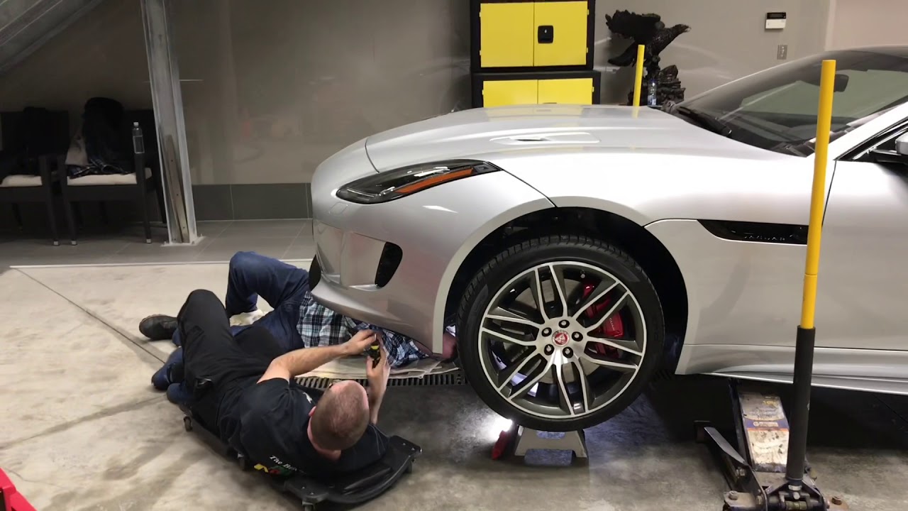 Jaguar F-Type R Air Intake filter installation - YouTube