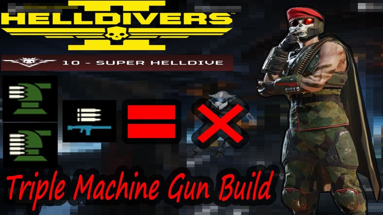 Triple Machine Gun Build with illuminate [Helldivers 2 (No commentary ...