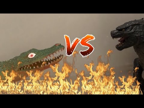 Godzilla vs giant crocodile - YouTube