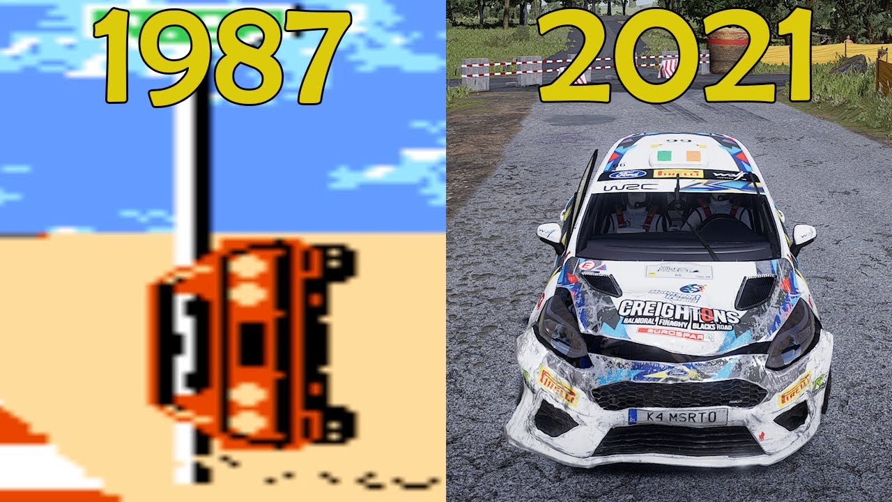 Evolution of Car Crashes in Car Racing Video Games 1987-2021 - YouTube