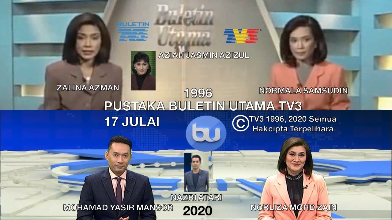 Buletin Utama TV3 Continuity (17 Julai 1996/2020) - YouTube