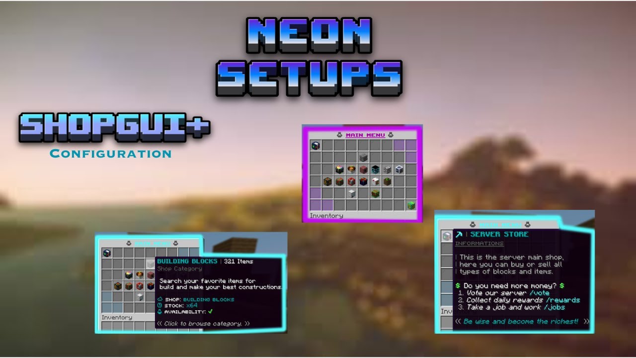 BEST SHOPGUI+ CONFIGURATION | NEONSETUPS - YouTube