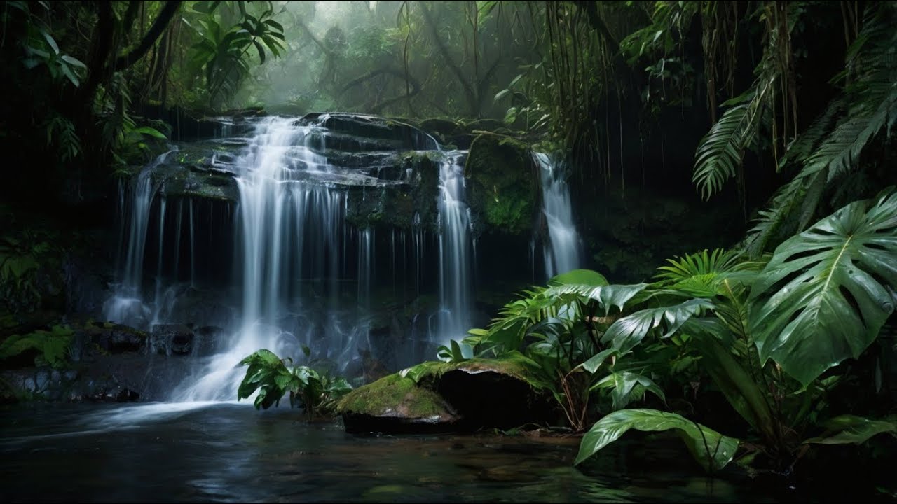 Waterfall Symphony - Melodic Dance of Birds and the Rustle of Water to ...