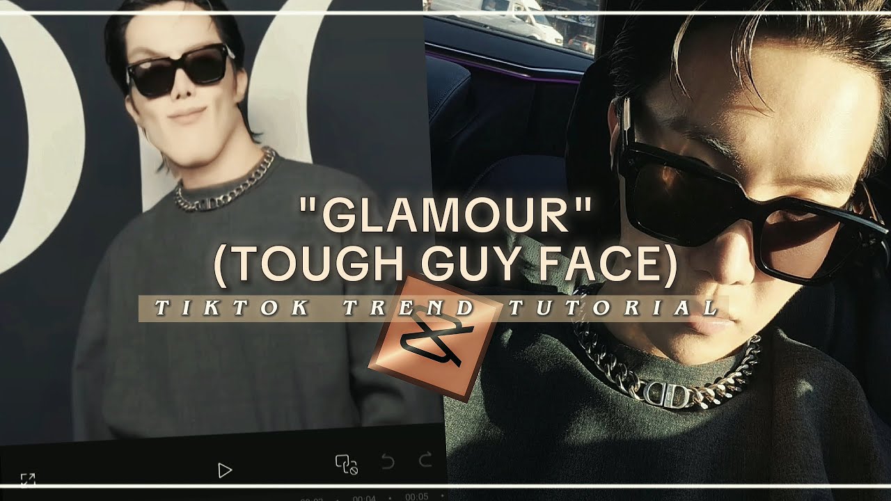 "Glamour/tough guy face" tiktok trend edit tutorial - capcut - YouTube