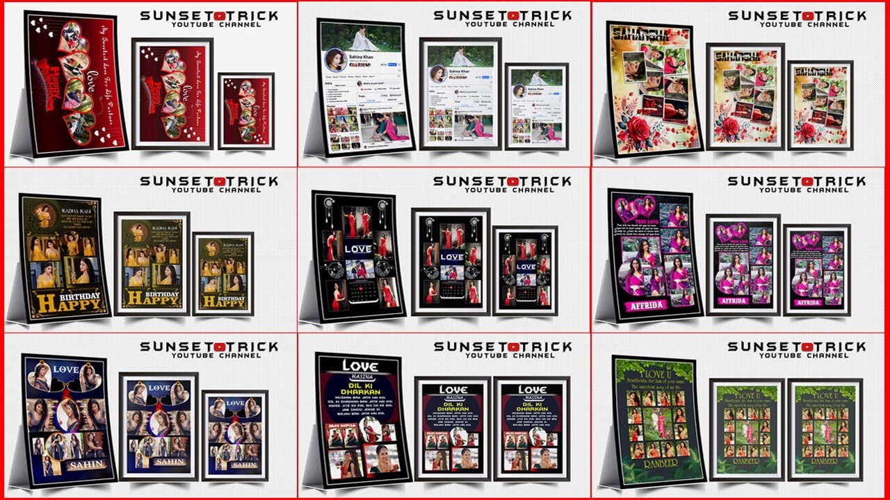 New trending a4 collage download/collage photo frame design in ...