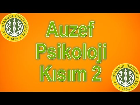 AUZEF PSİKOLOJİ - KISIM 2 - ÇIKMIŞ SESLİ SORULARI - AUZEF AÖF