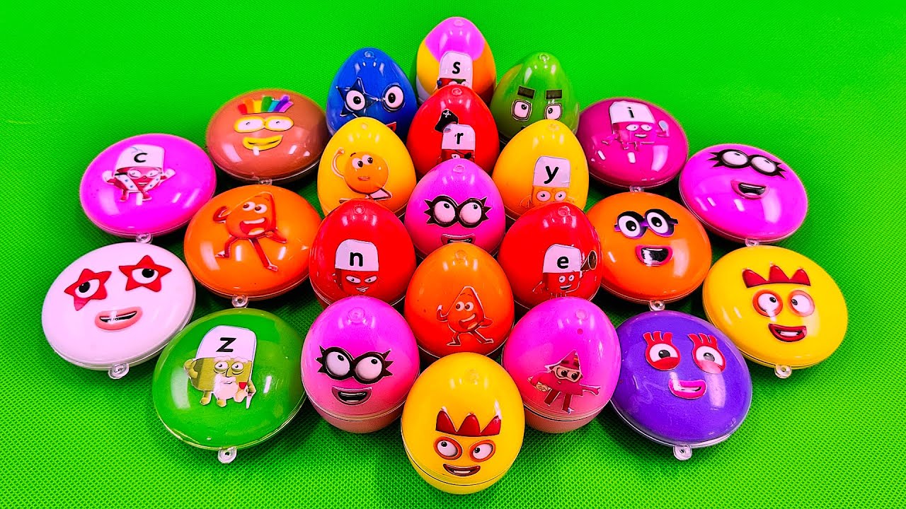 Rainbows EGGS 🌈 Picking Numberblocks Dinosaur Eggs with Rainbow SLIME ...