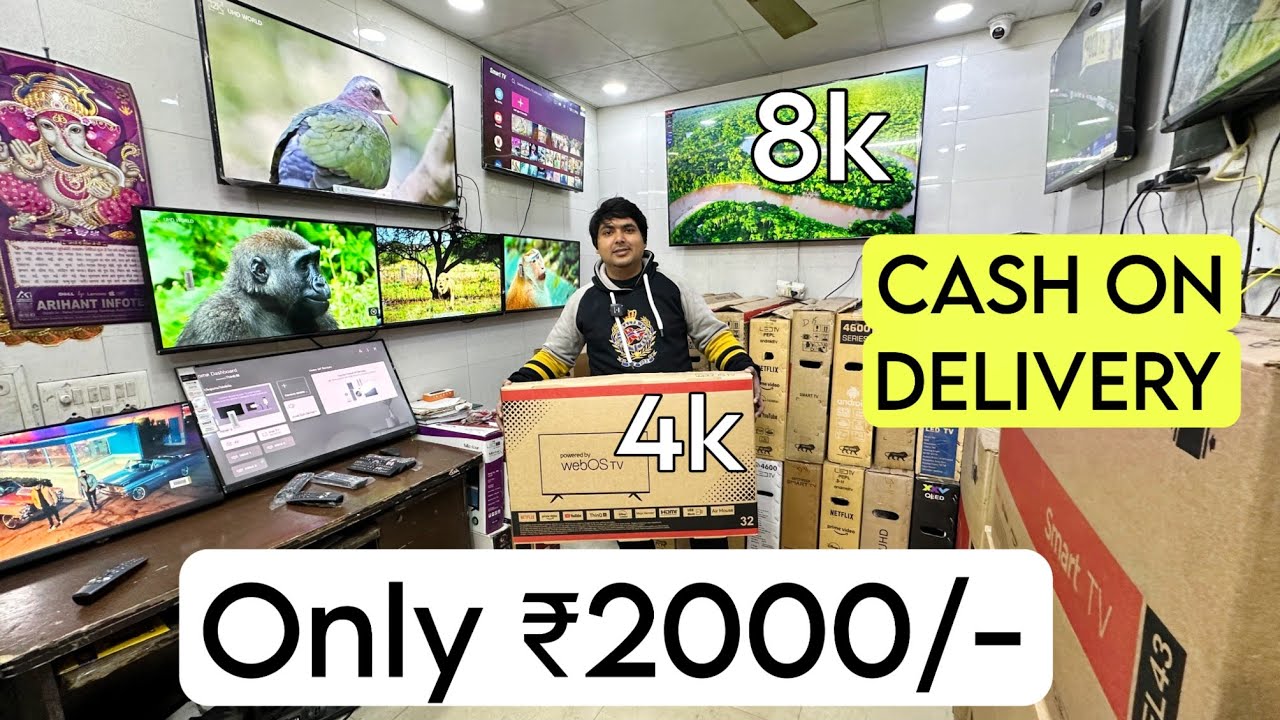 Smart 4K Led TV On COD| TEMPERED GLASS IPS PANEL WITH 1 YEARS WARRANTY ...