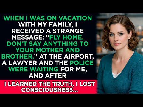 When I was on vacation with my family, I received a strange message: “Fly home...
