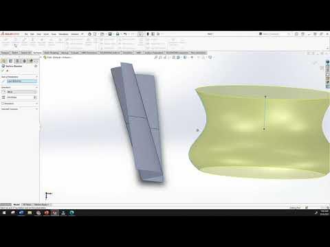 SolidWorks| Surface design introduction| Extruded Surface| Revolved Surface | Swept Surface ...