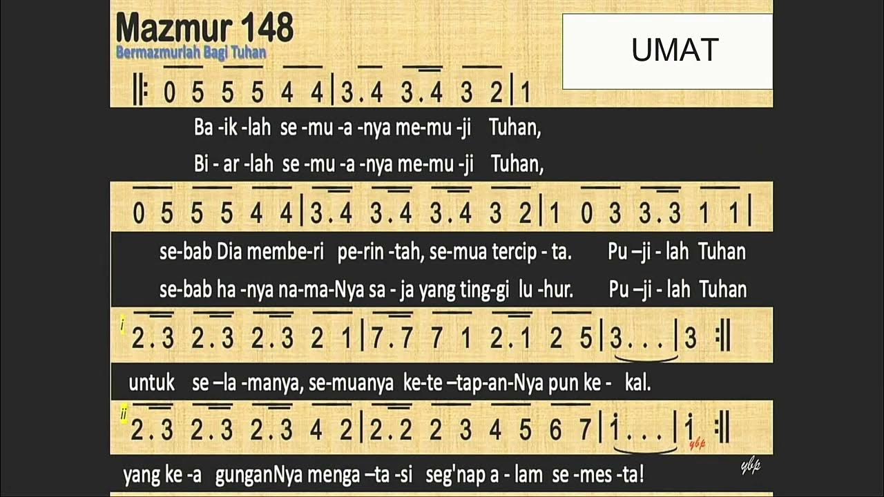 Pendarasan Mazmur 148 - YouTube