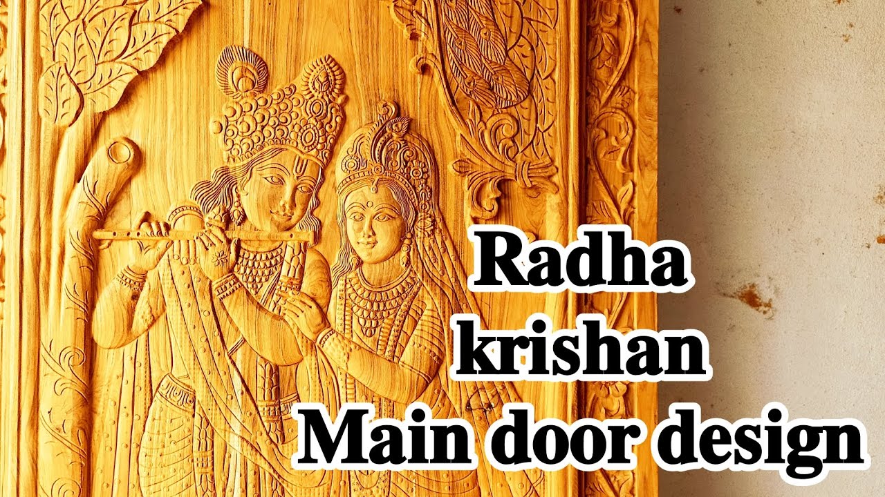 Letest main door design||2023 cnc mission cutting | radha krishan door ...