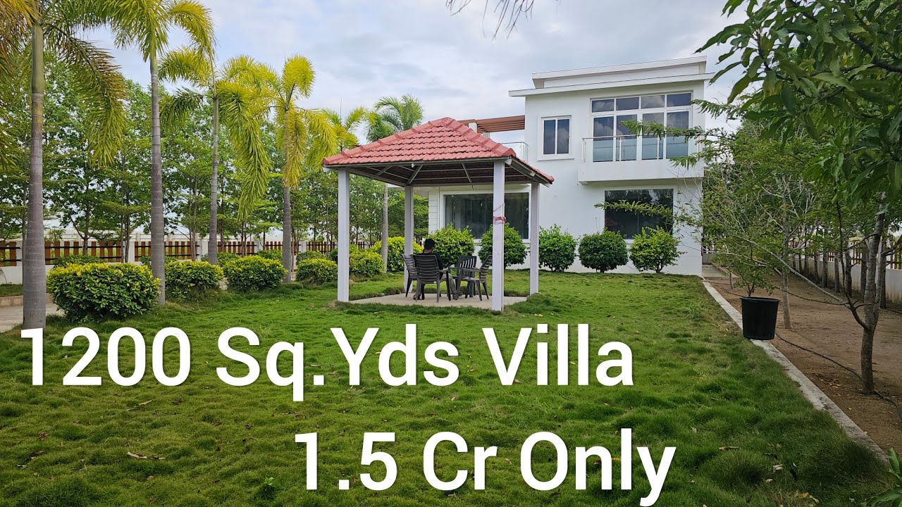 1200 Sq.yards Duplex Villa For Sale In Gated community Hyderabad - YouTube
