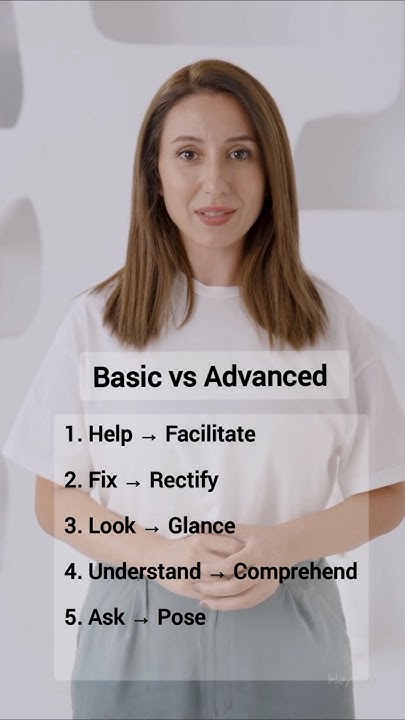 Basic vs Advanced Vocabulary. #advancedenglish - YouTube