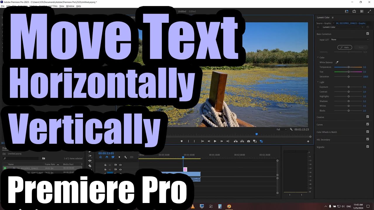 How to move text Only Horizontally or Vertically (Premiere Pro ...