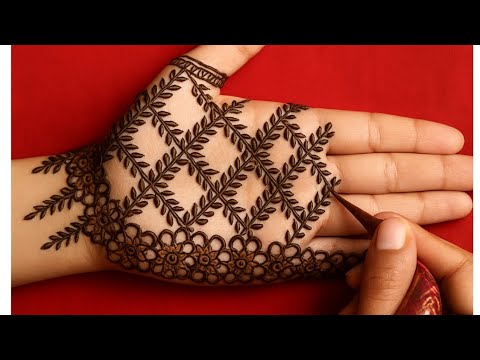 Simple Mehndi Ka Design || Mehndi Ke Design For Front Hand || Aage Hath ...