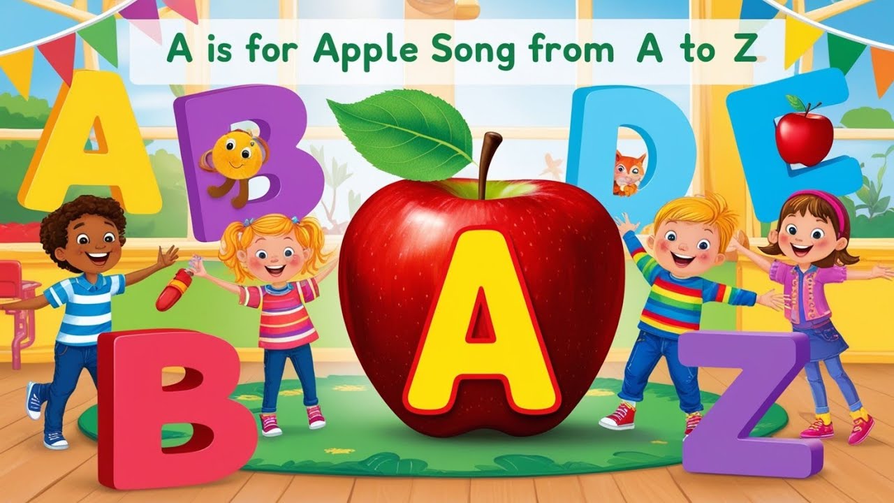 A is for Apple Song - Learn the Alphabet from A to Z | ABC phonics song ...
